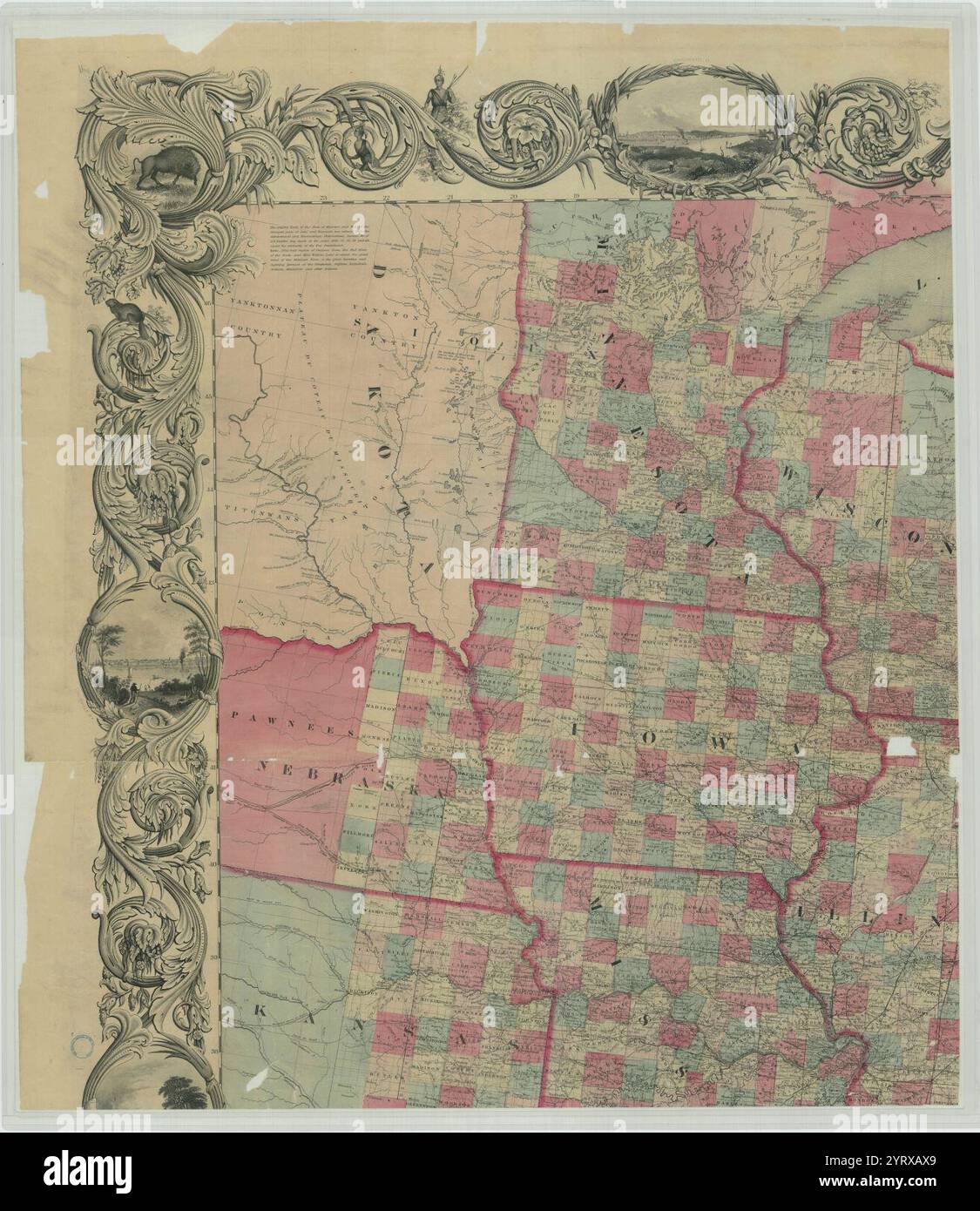 Colton's Township and Railroad Map of the United States of America ...