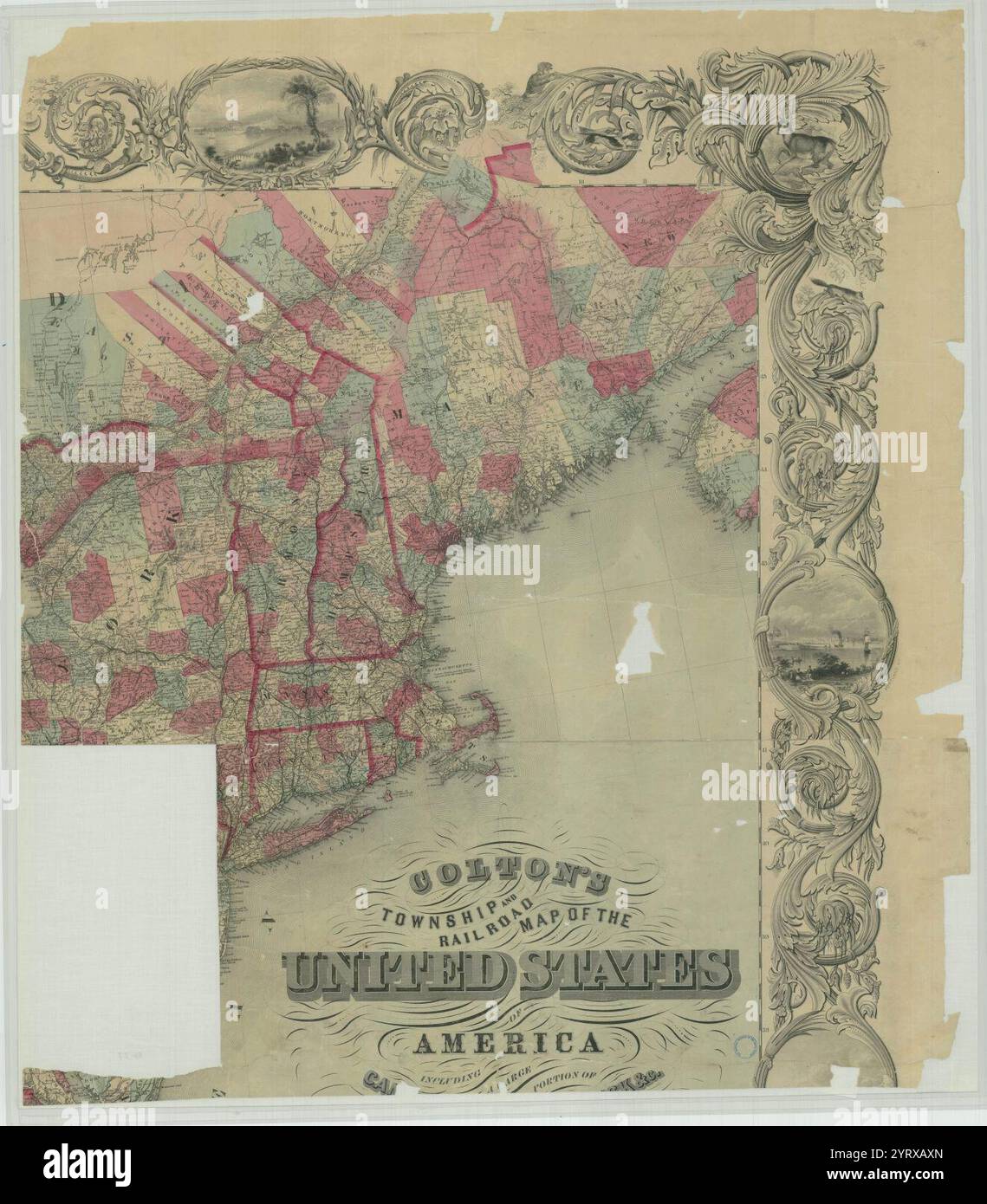 Coltons new township map hi-res stock photography and images - Alamy