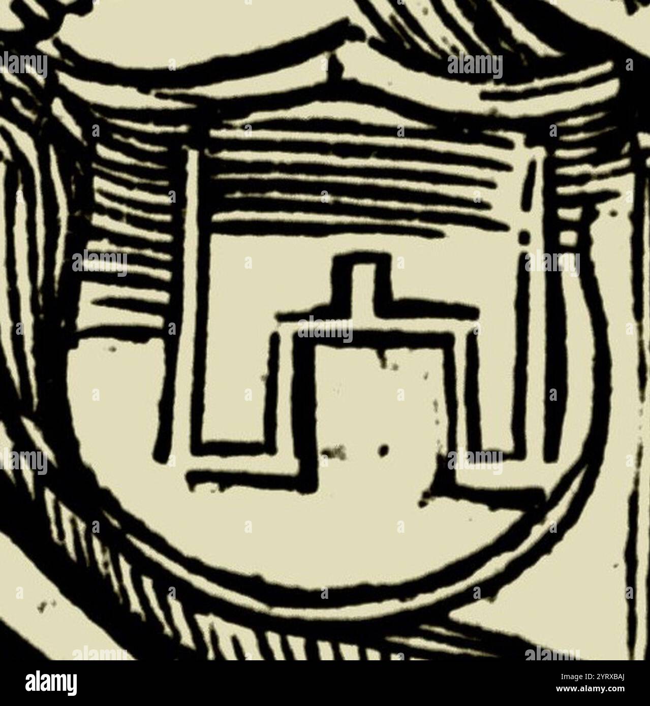 Columns of Gediminas, depicted in Piotr Gaszowiec's book, 1514 Stock ...