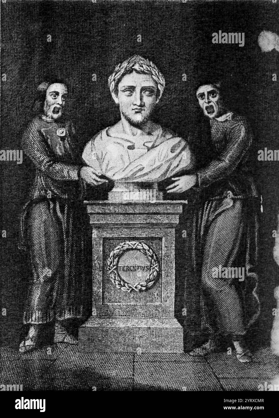 Comedies of Terence (Riley 1853) frontispiece Stock Photo - Alamy