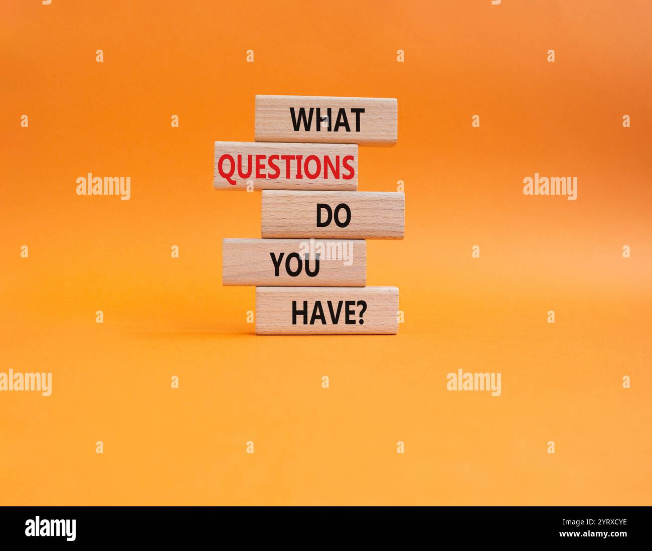 Questions symbol. Wooden blocks with words What Questions do you have ...