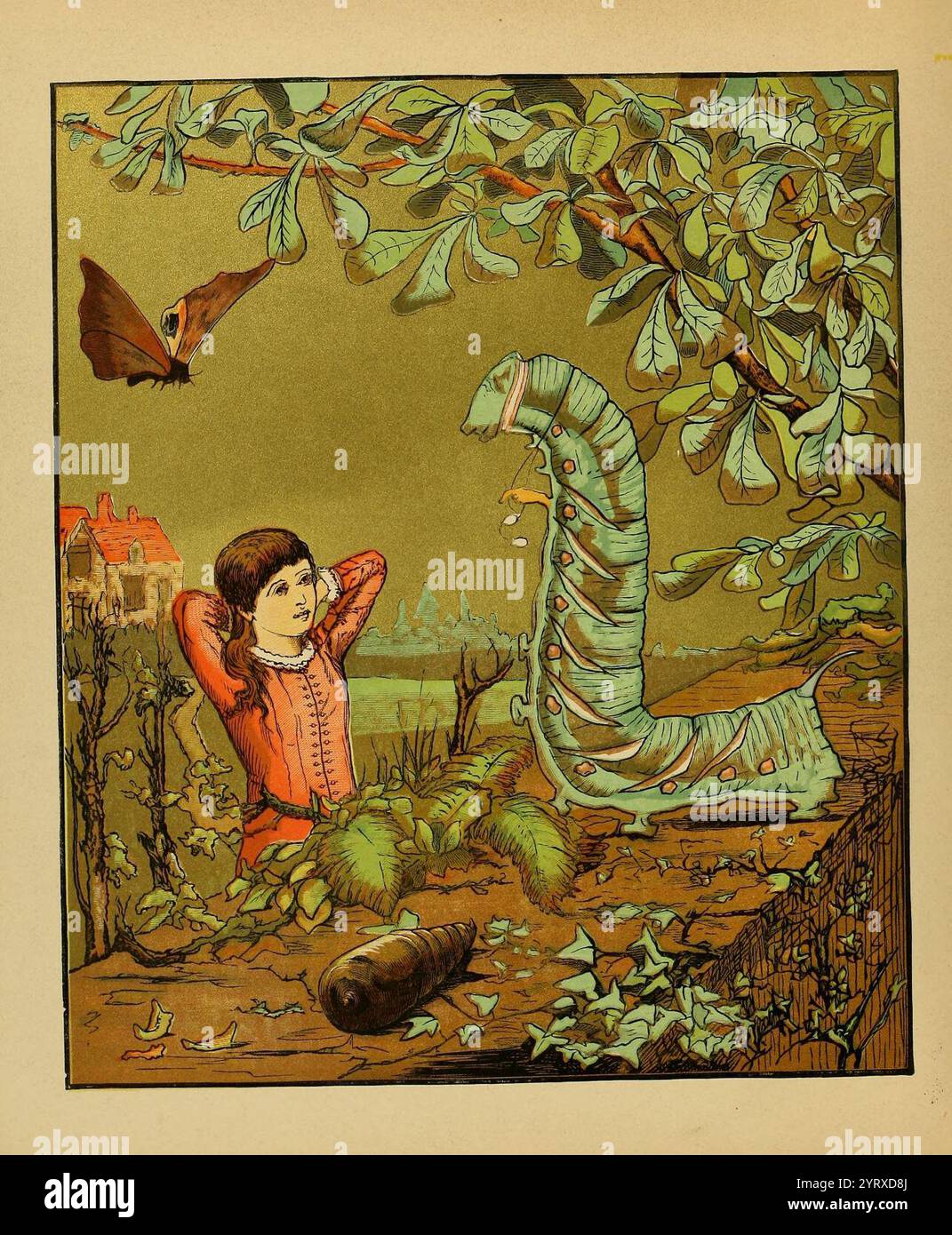 Comic Insects 0018 The Caterpillar Stock Photo - Alamy