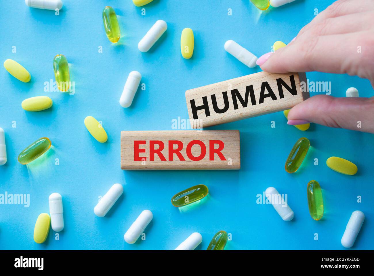 Human Error symbol. Concept word Human Error on wooden blocks ...