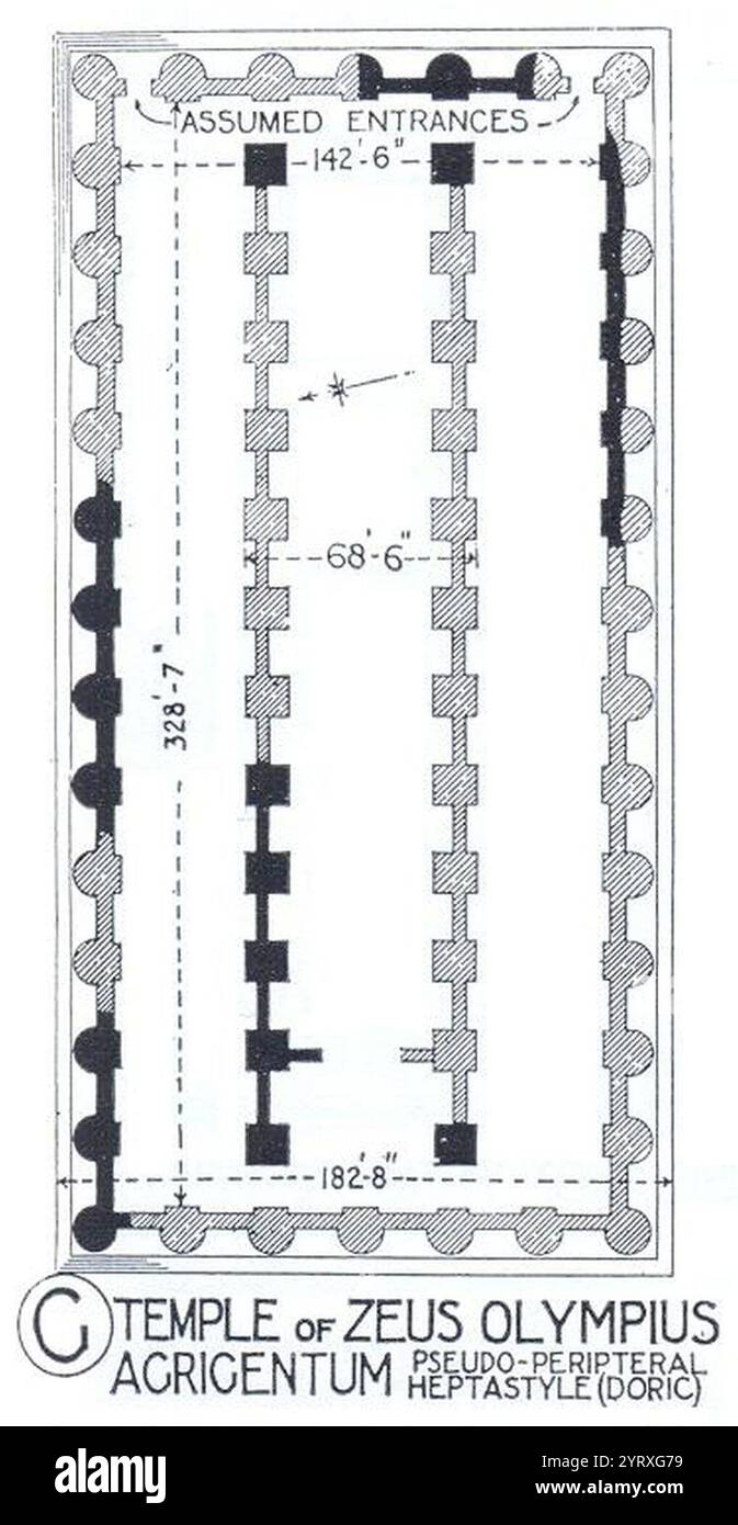 Comparative Plans of Greek Temples 107-crop1 Stock Photo - Alamy