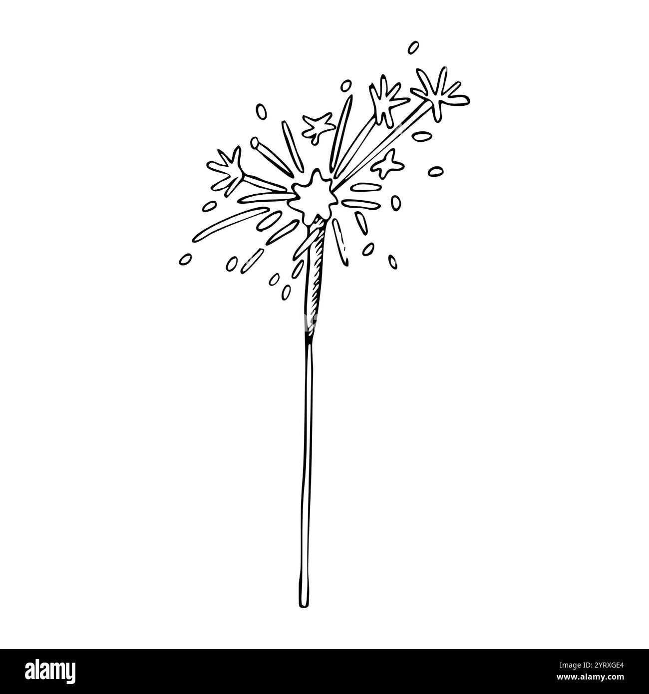 Ink light sparkler illustration in simple style Stock Vector Image ...