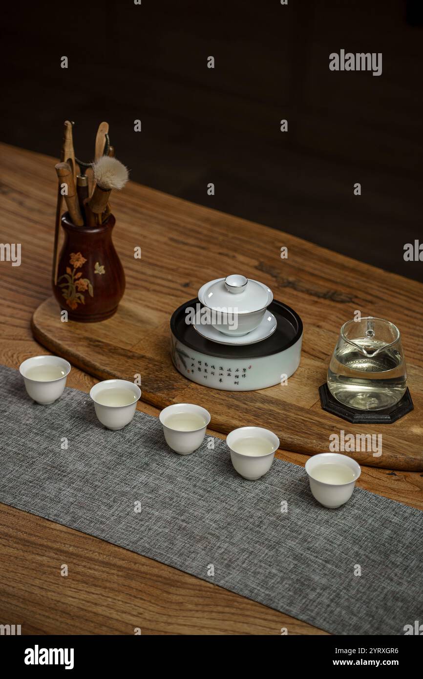 An Elegant Tea Setup that Features Traditional Teaware Alongside ...