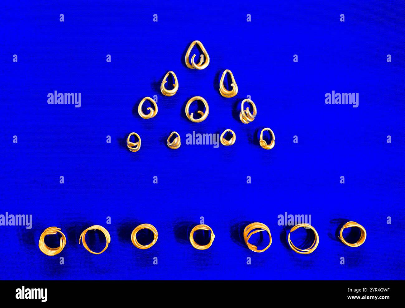 Ceremonial Gold rings from Zlatna, Romania, Bronze Age circa 2200-1600 ...