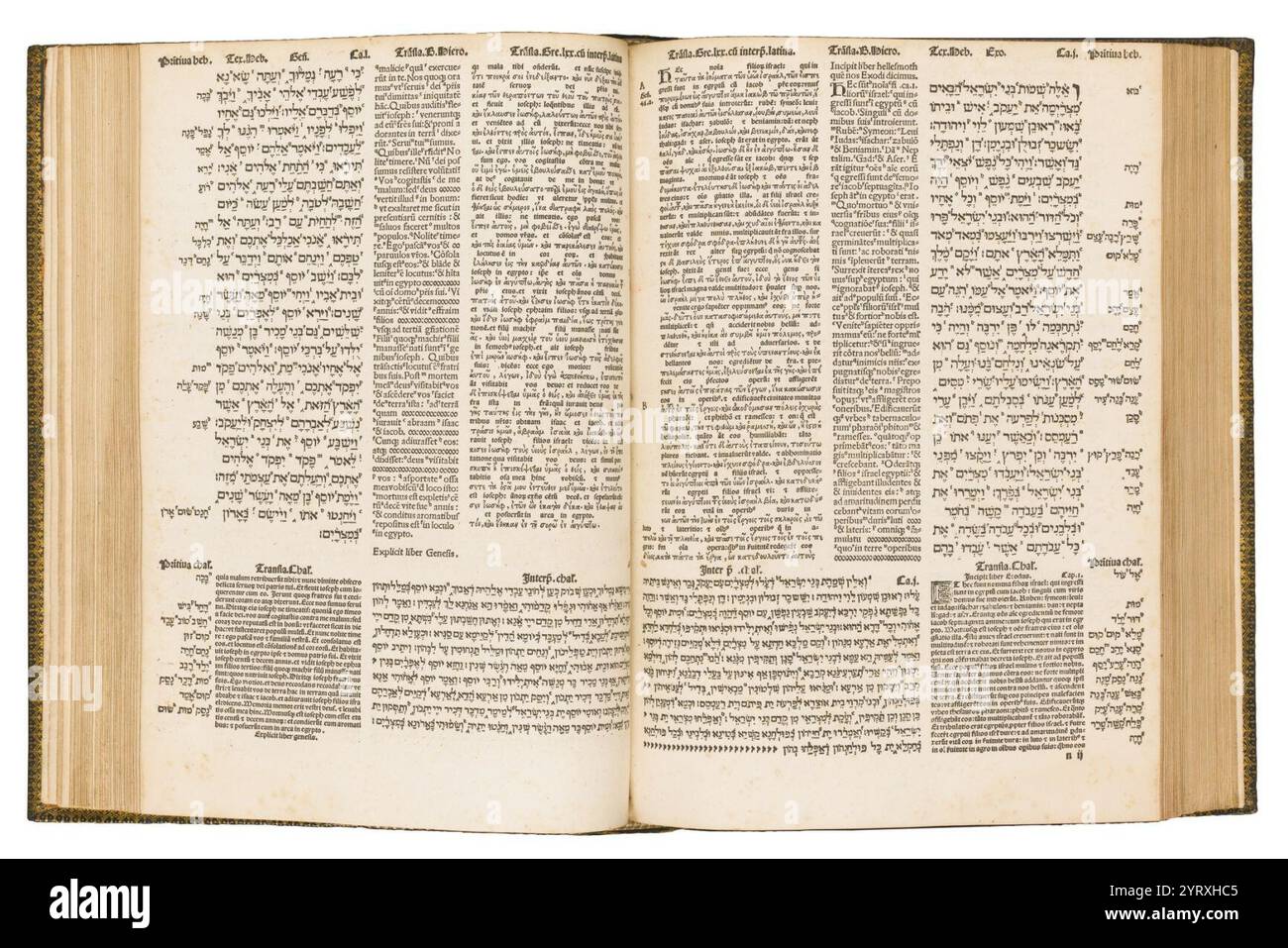 Complutensian Polyglot Bible, open face Stock Photo - Alamy