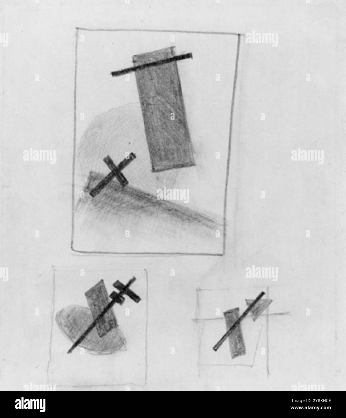 Complex composition with cruciform elements (Kazimir Malevich, after ...