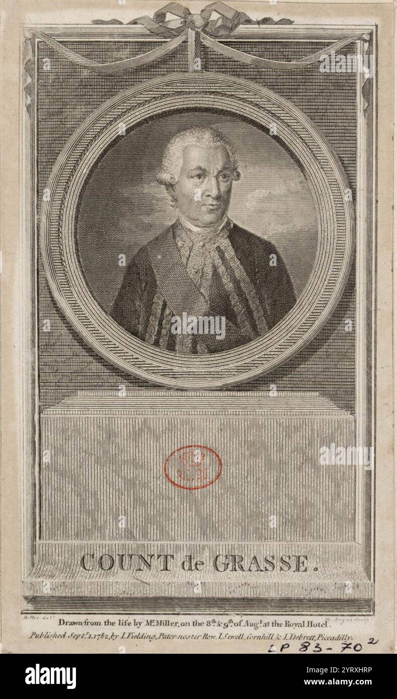 Comte de Grasse gravure anglaise Stock Photo - Alamy