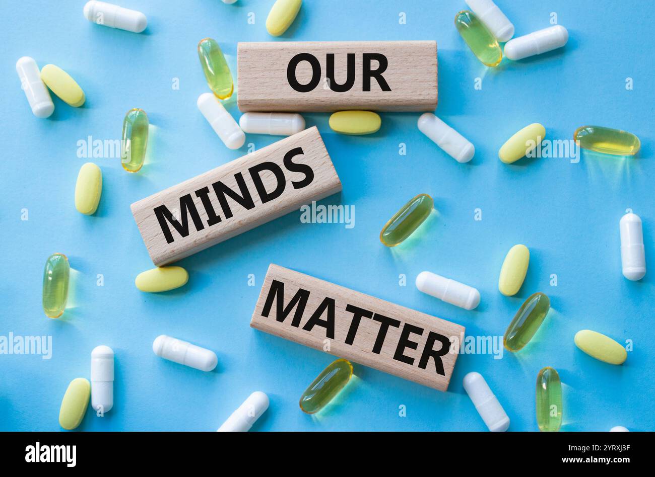 Our Minds Matter symbol. Concept words Our Minds Matter on wooden ...