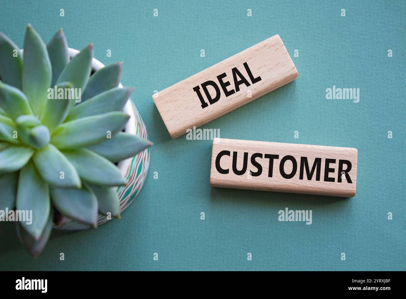 Ideal Customer symbol. Wooden blocks with words Ideal Customer ...