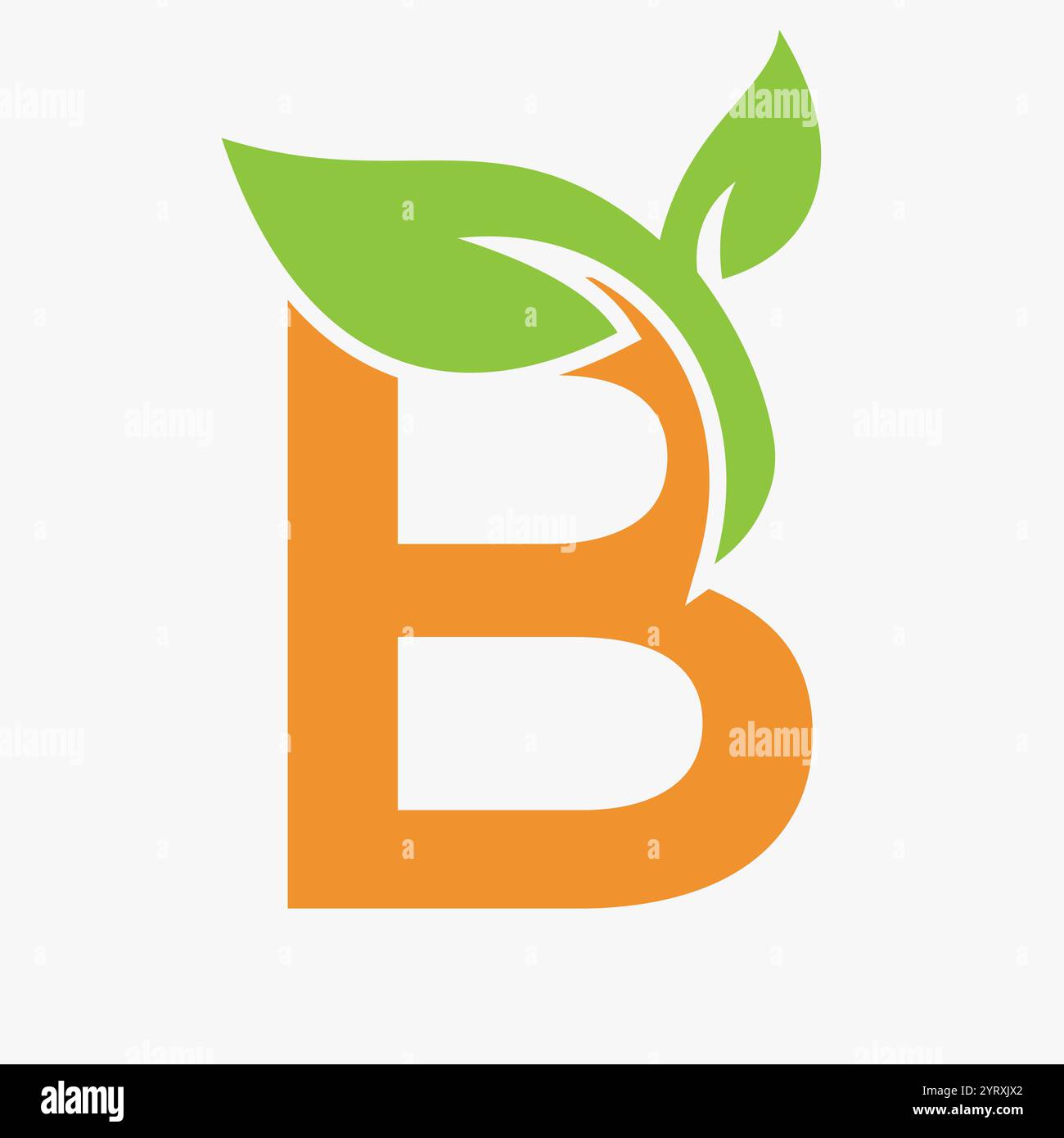 Initial Letter B Leaf Logo Concept For Eco Green Leaf Logo Vector Sign ...