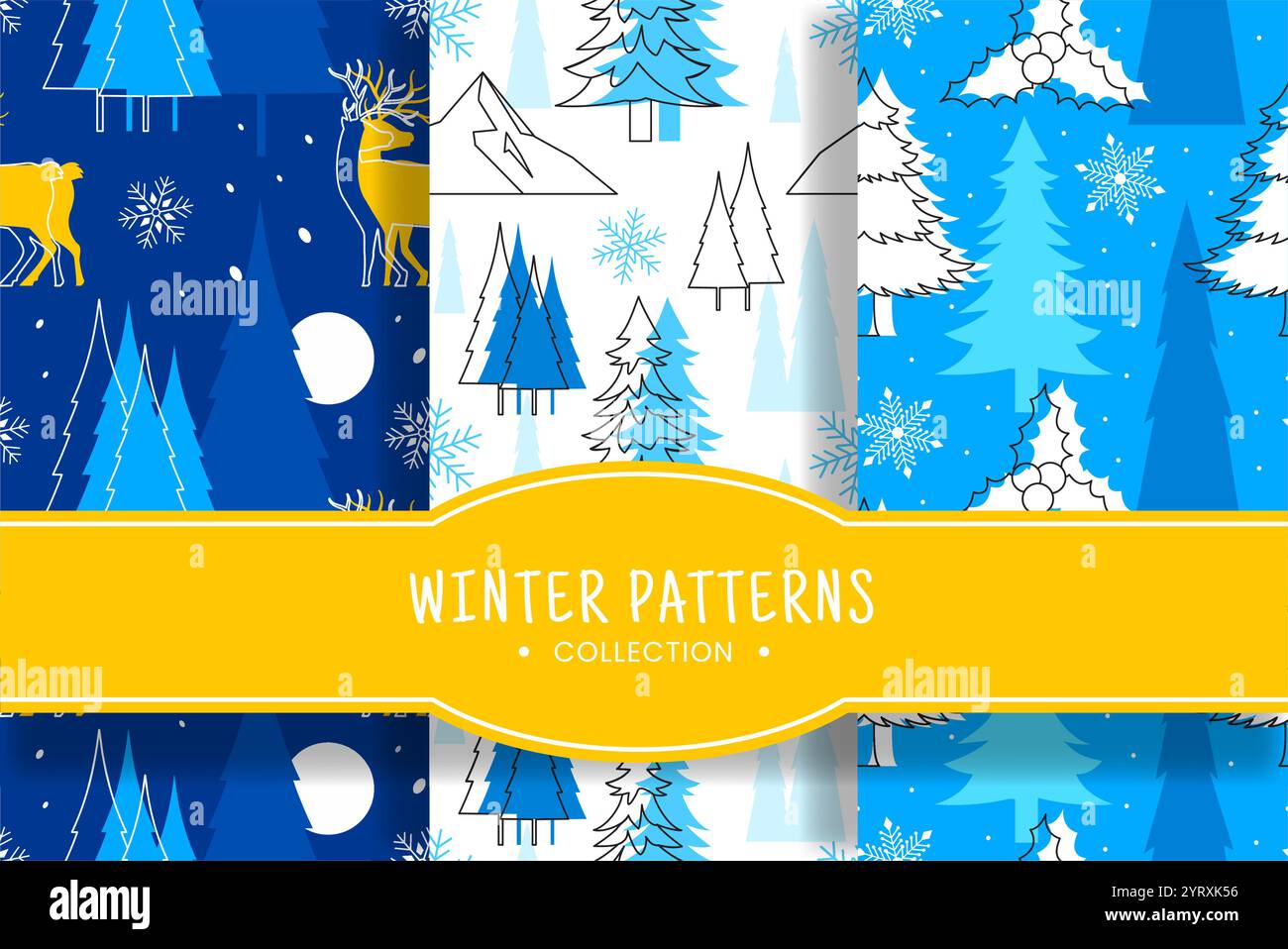 Charming Winter Seamless Pattern Design Featuring Decorative Elements ...