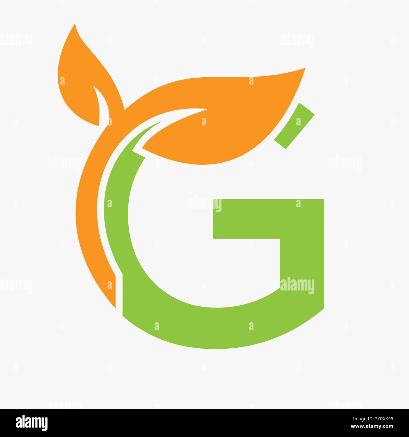 Initial Letter G Leaf Logo Concept For Eco Green Leaf Logo Vector Sign ...