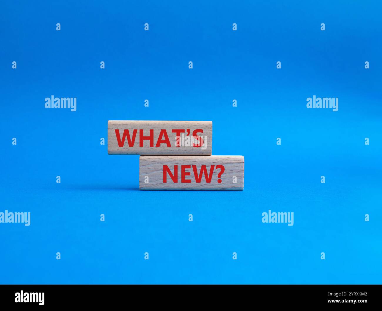 What is new symbol. Concept word What is new on wooden blocks ...