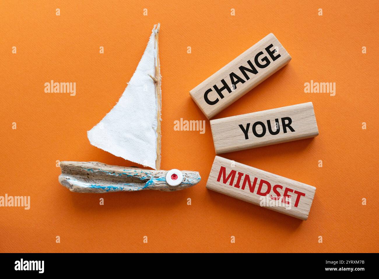 Change your mindset symbol. Concept words Change your mindset on wooden ...