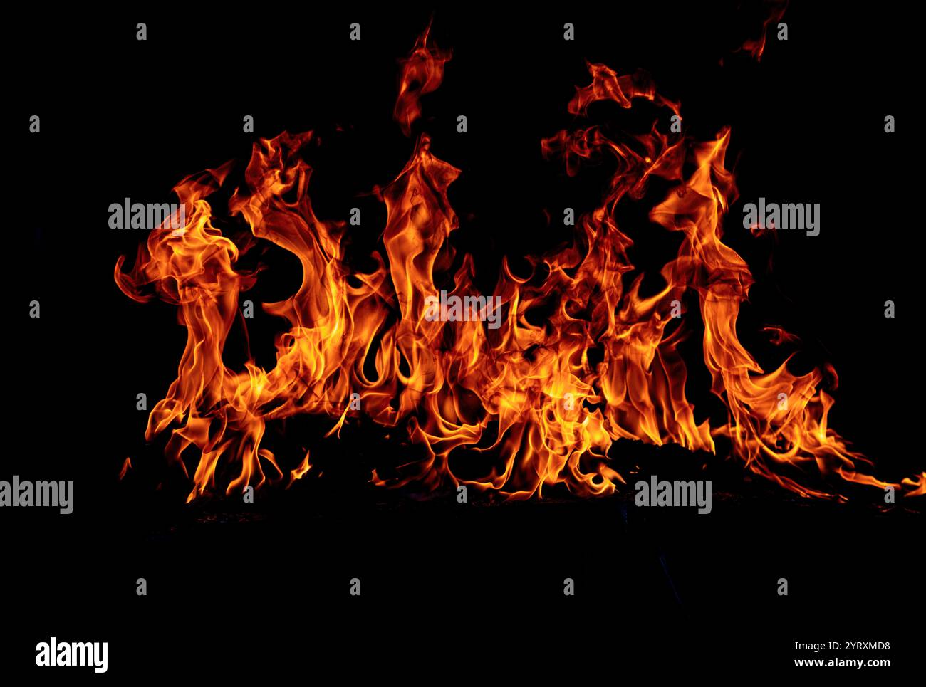 The fire, burning flame. Large burning flaming fire Stock Photo - Alamy