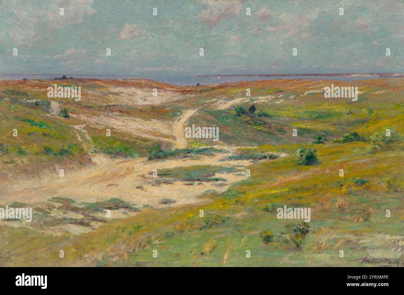 Shinnecock Sandy Road by Walter A. Clark Stock Photo - Alamy