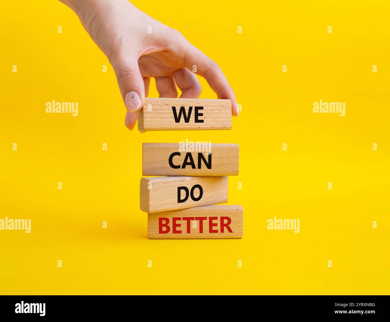 We Can Do Better symbol. Concept words We Can Do Better on wooden ...