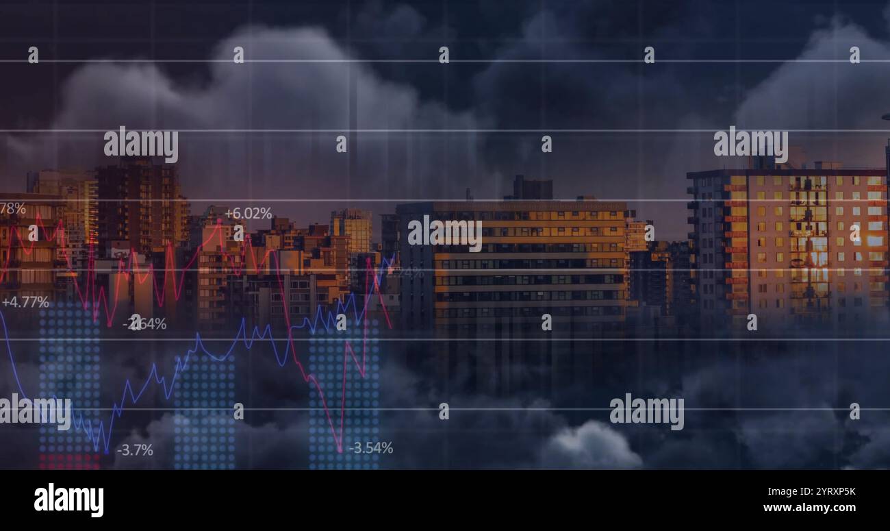 Data visualization charts graphs over hi-res stock photography and ...