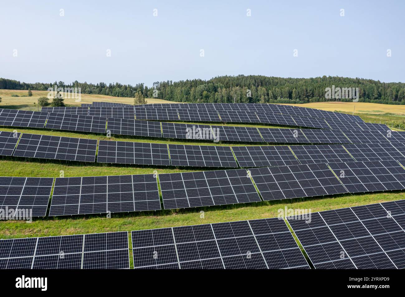Solar panels farm field green hi-res stock photography and images - Alamy