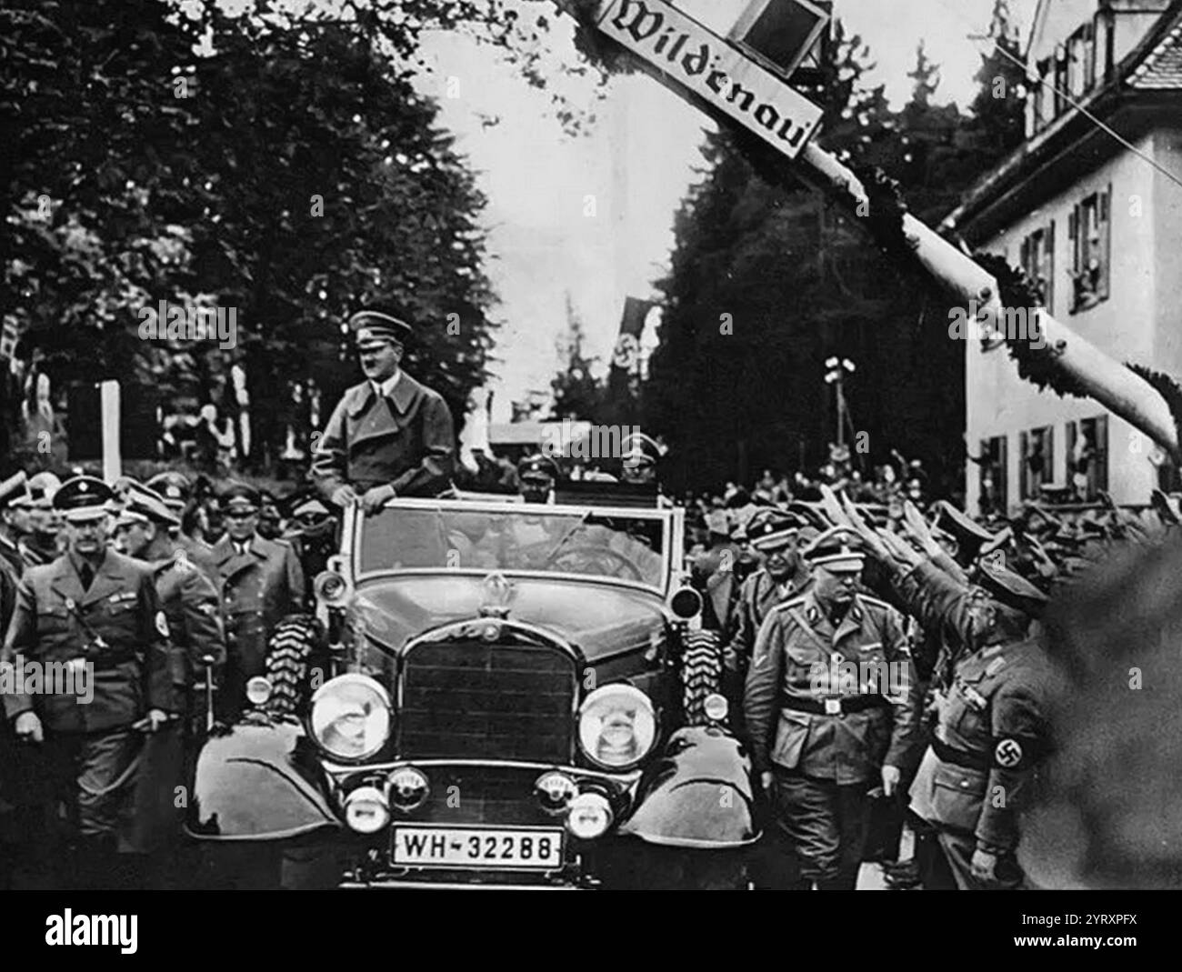 Large crowds of German Czech citizens celebrate as Hitler enters ...