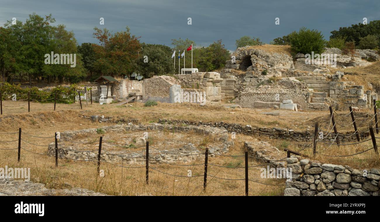 Ruins of the ancient city of Alexandria Troas. Canakkale, Turkey Stock ...