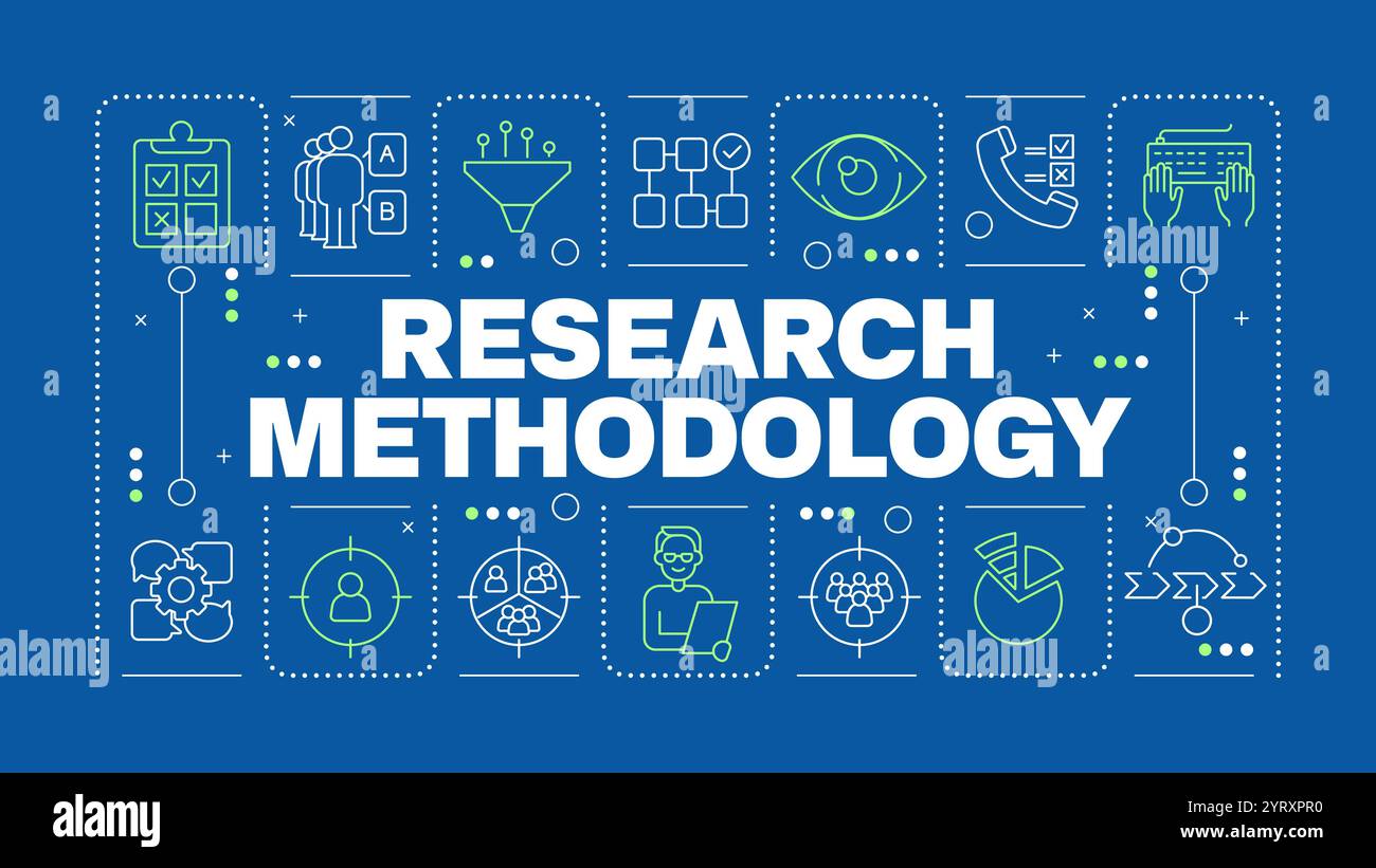 Research methodology blue gray word concept Stock Vector Image & Art ...