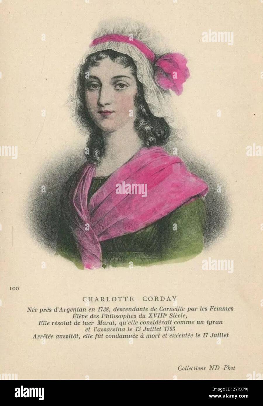 Charlotte Corday the assassin of Marat, 1793 Stock Photo - Alamy