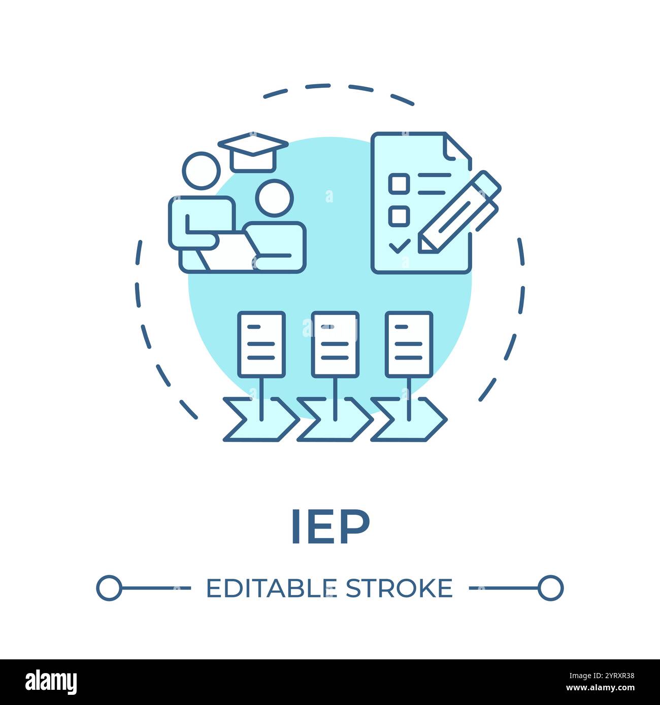 IEP soft blue concept icon Stock Vector Image & Art - Alamy