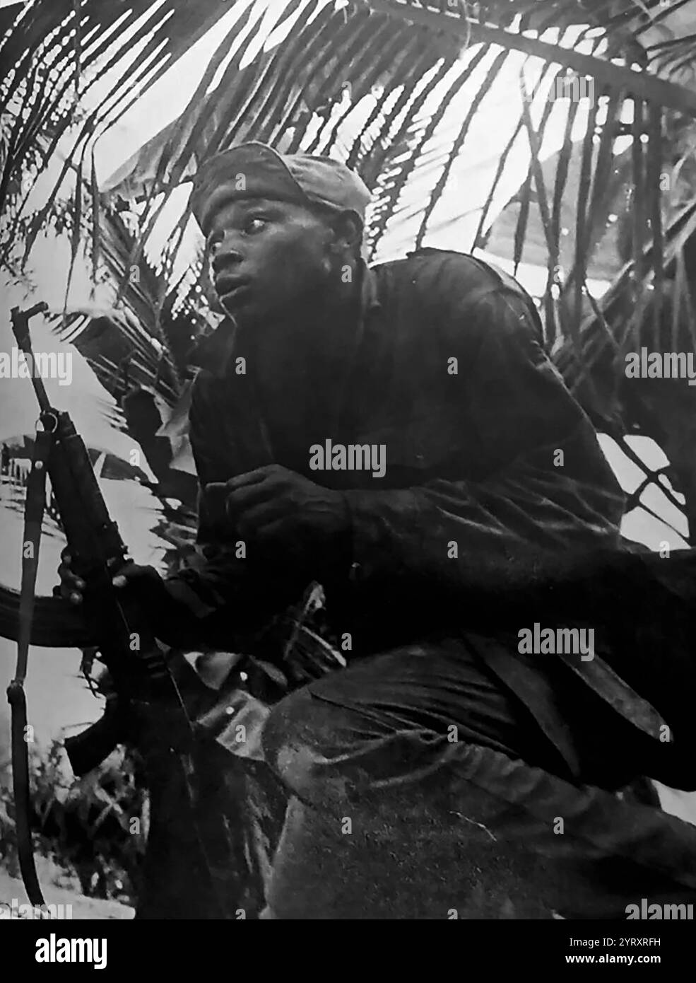 Biafran soldier during the Nigerian Civil War (1967 ? 15 January 1970), known as the Biafran War ...