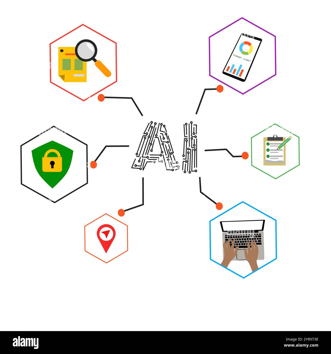 Smart microchip technology background Stock Vector Images - Alamy