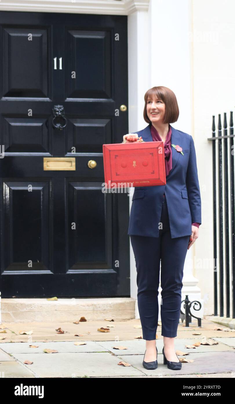 Rachel Reeves, Chancellor of the Exchequer, leaves 11 Downing Street to ...