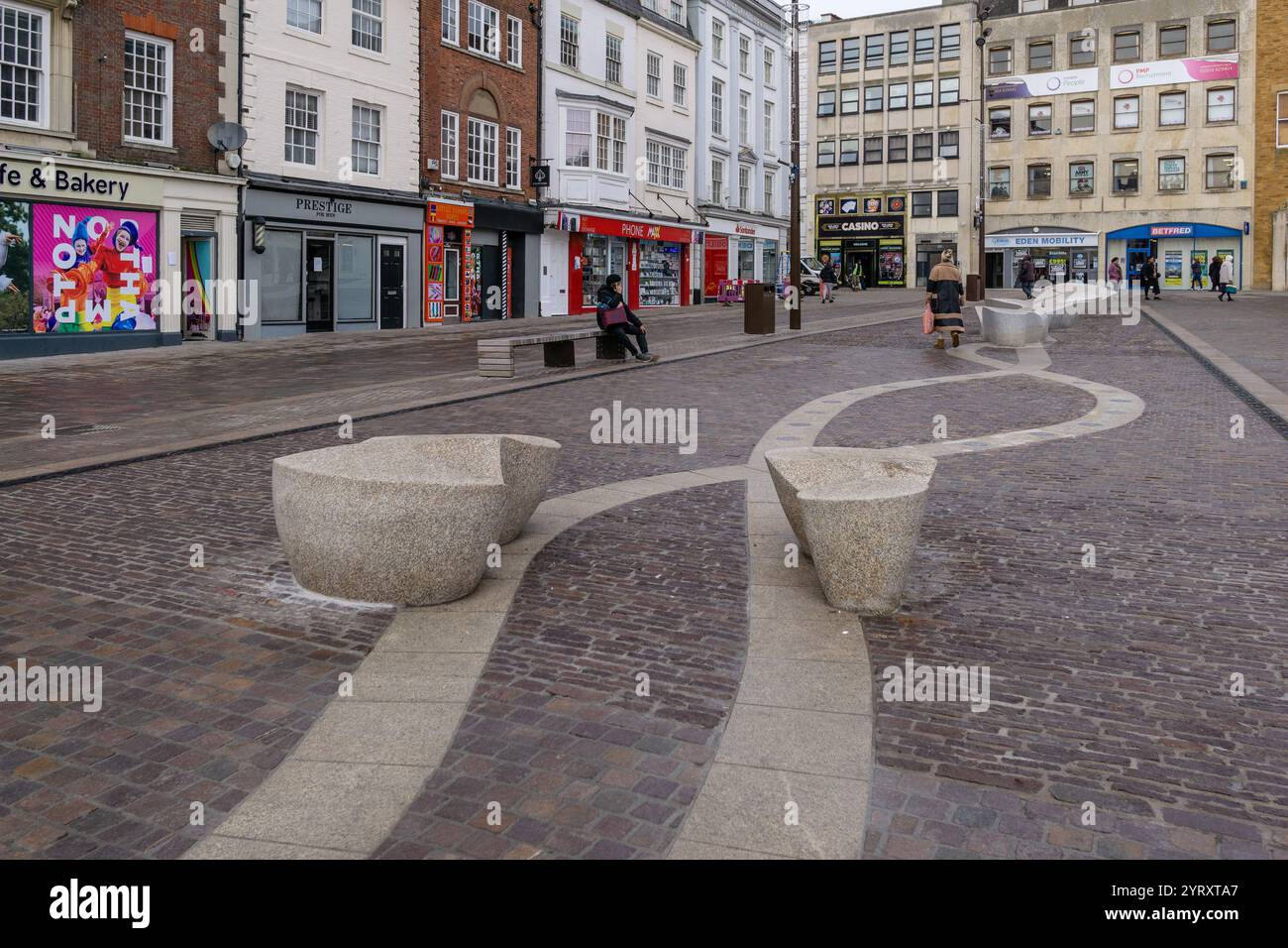 Market Square, Northampton, Northamptonshire, UK; reopened in October ...