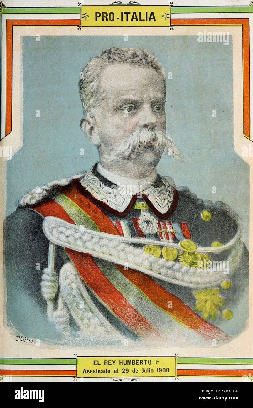 Umberto I (1844 ? 29 July 1900), King of Italy from 9 January 1878 ...