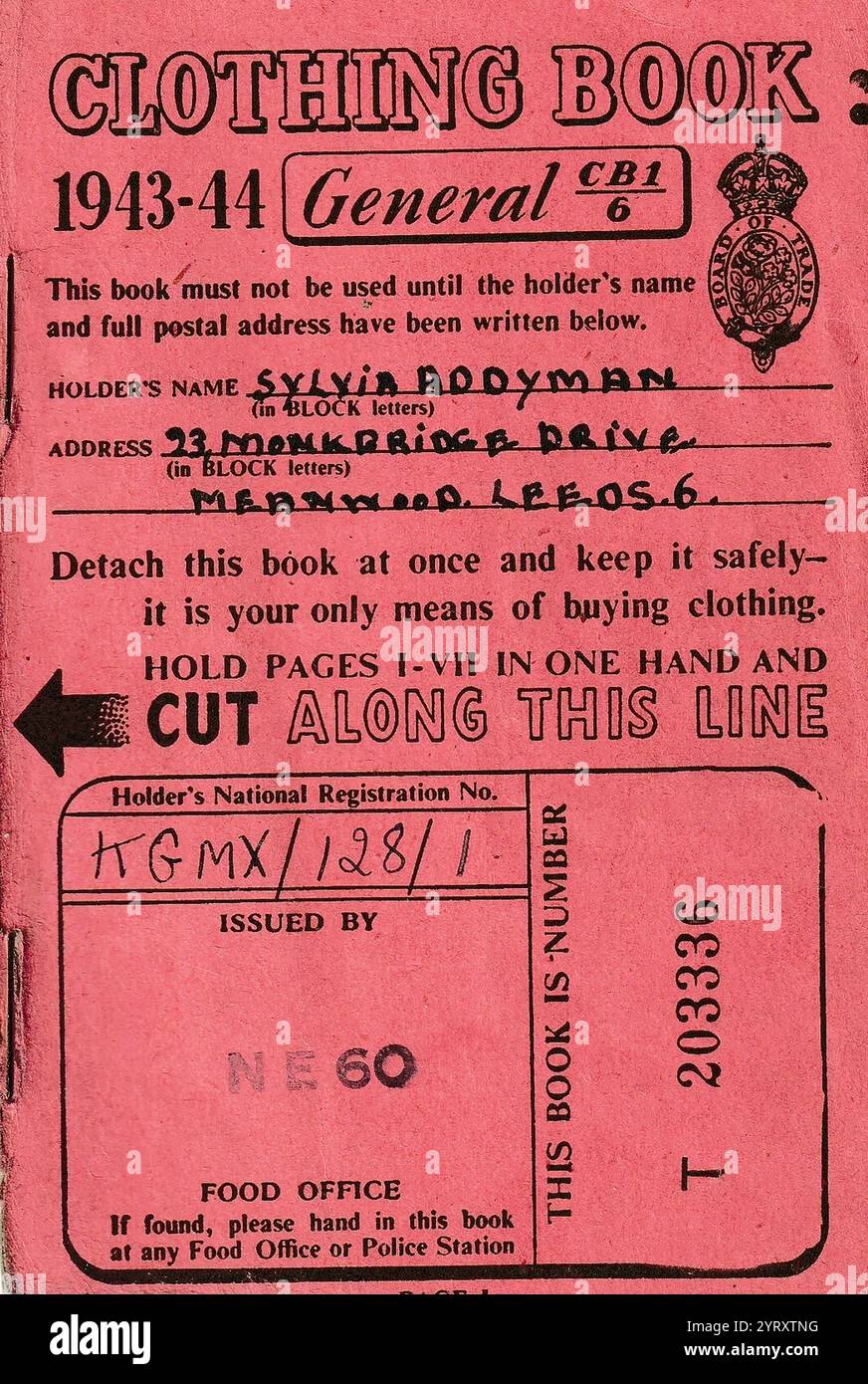 Clothing ration book used in Britain from 1939-1953 Stock Photo - Alamy