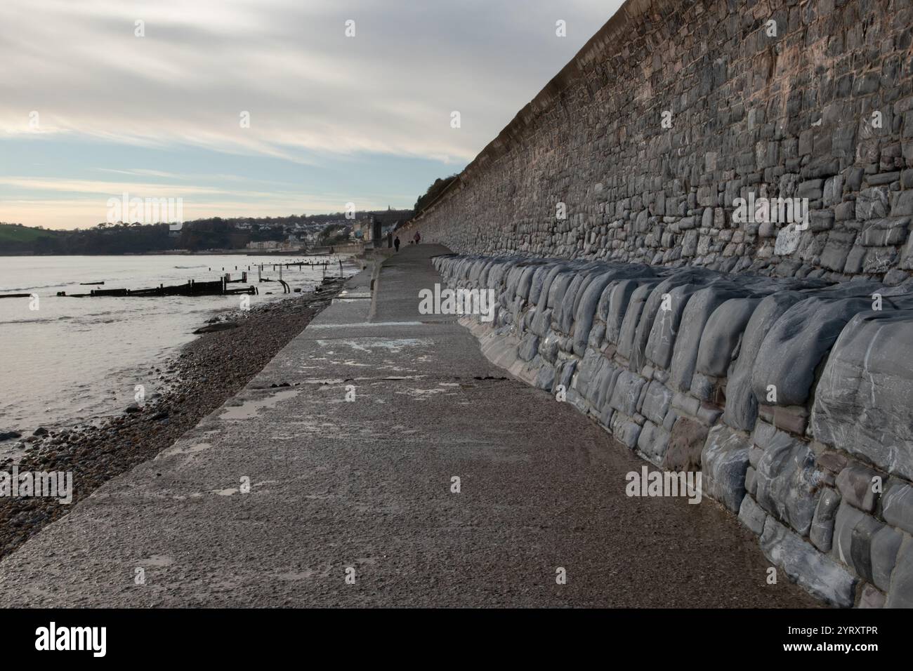 The sea wall, Dawlish, Devon, England Stock Photo - Alamy