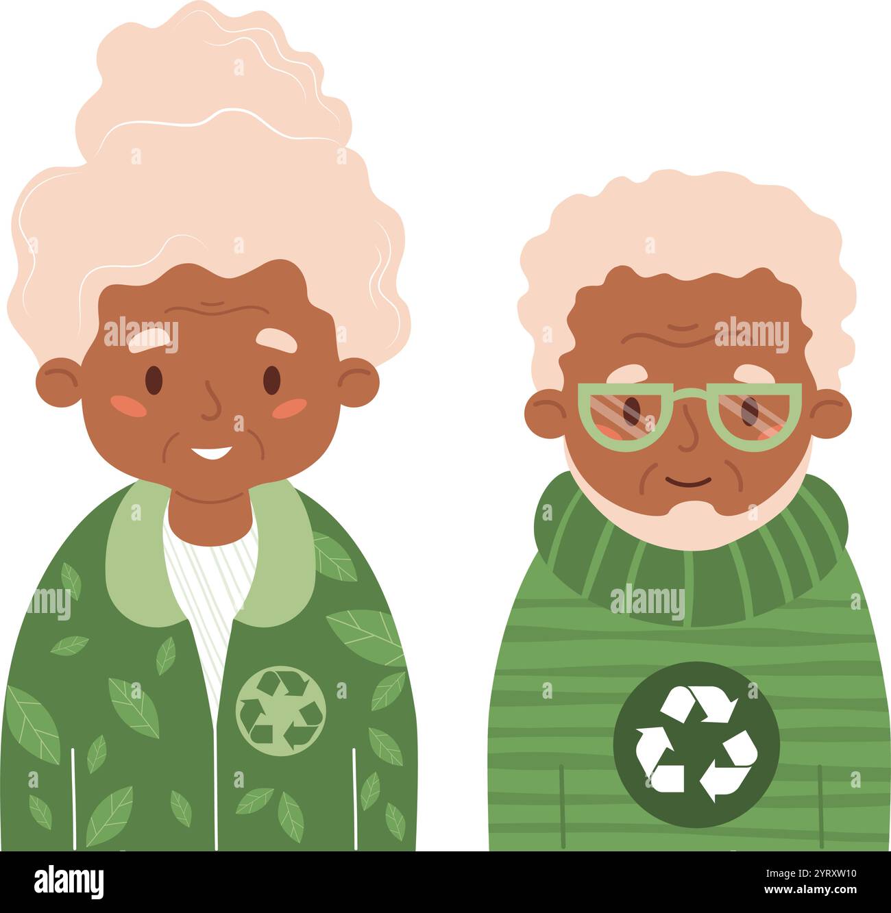 Happy man portrait recycle Stock Vector Images - Alamy