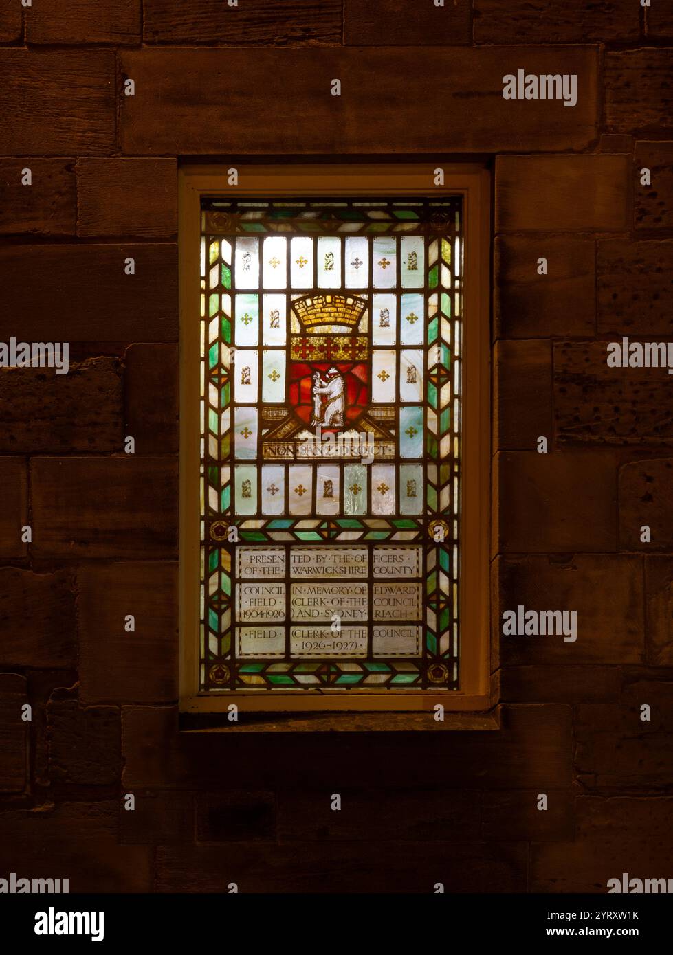 Stained glass window in Shire Hall, Barrack Street, Warwick ...
