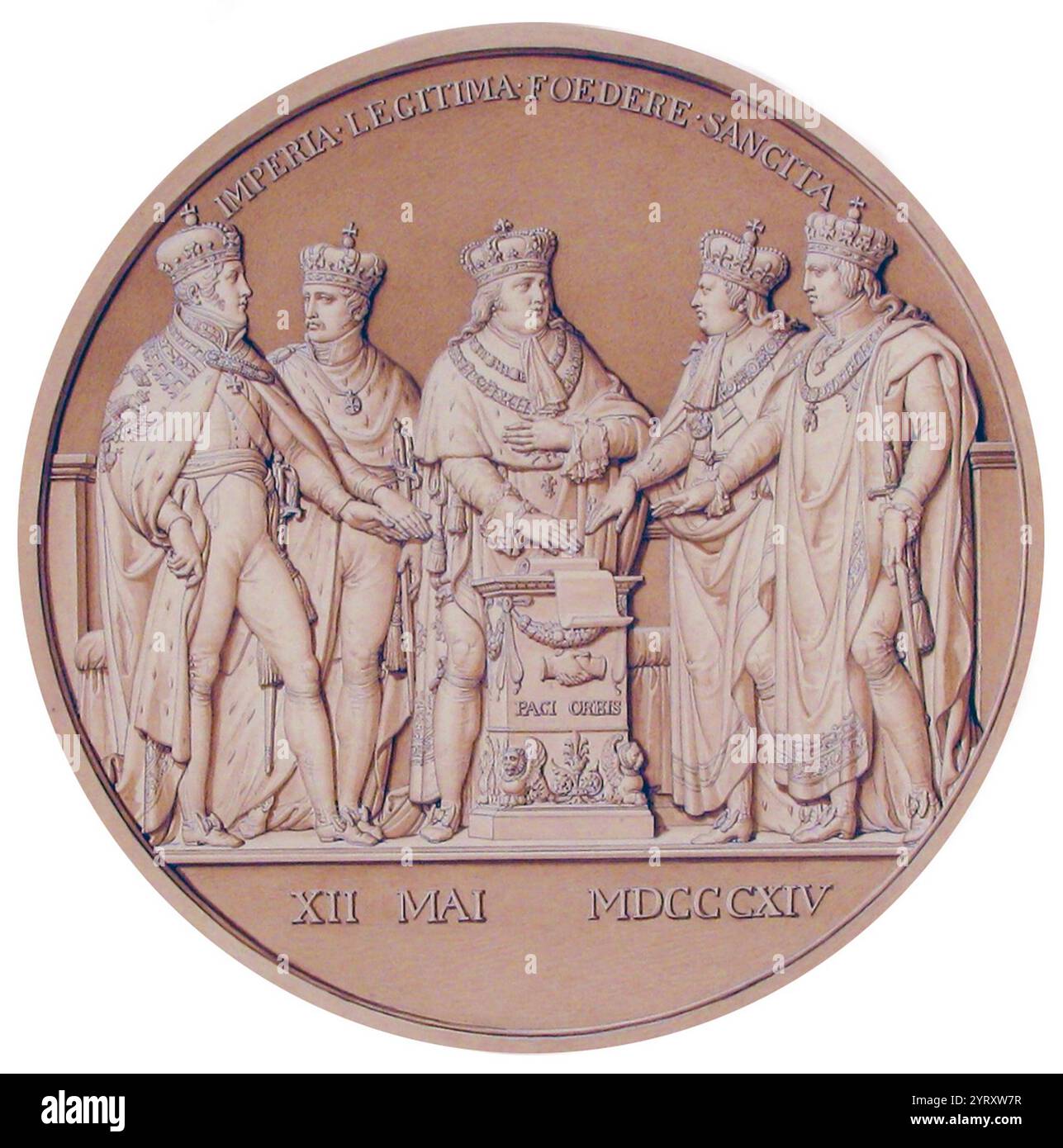 Design for a Medal Commemorating the Treaty of Paris, 1814 Stock Photo ...