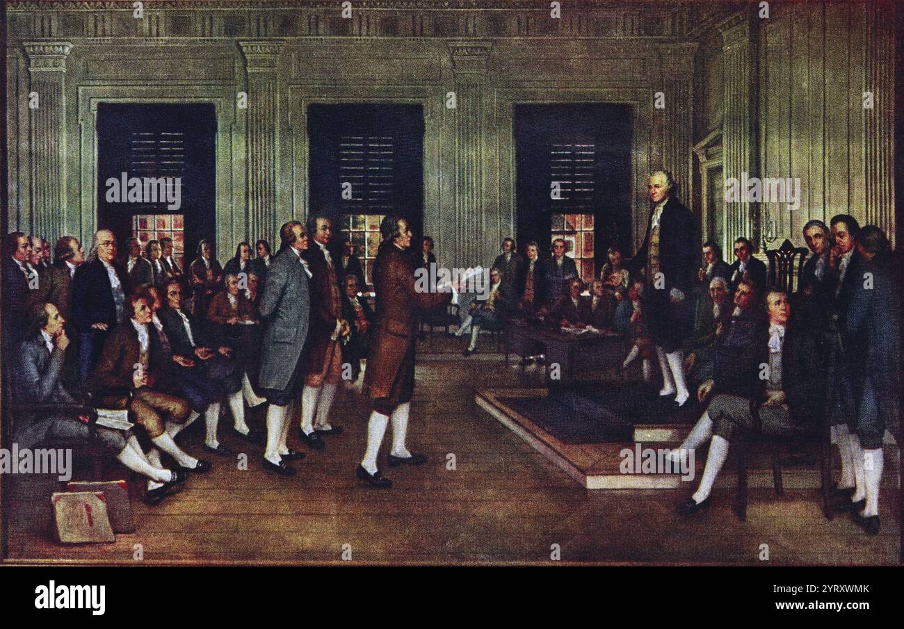 The Adoption of the U.S. Constitution in Congress at Independence Hall ...