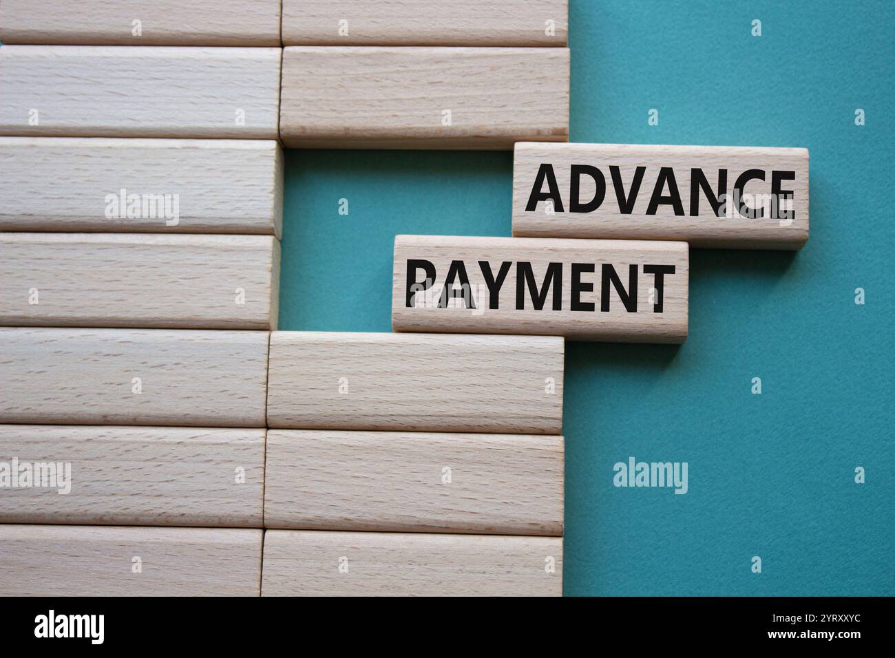 Advance Payment symbol. Concept words Advance Payment on wooden blocks ...