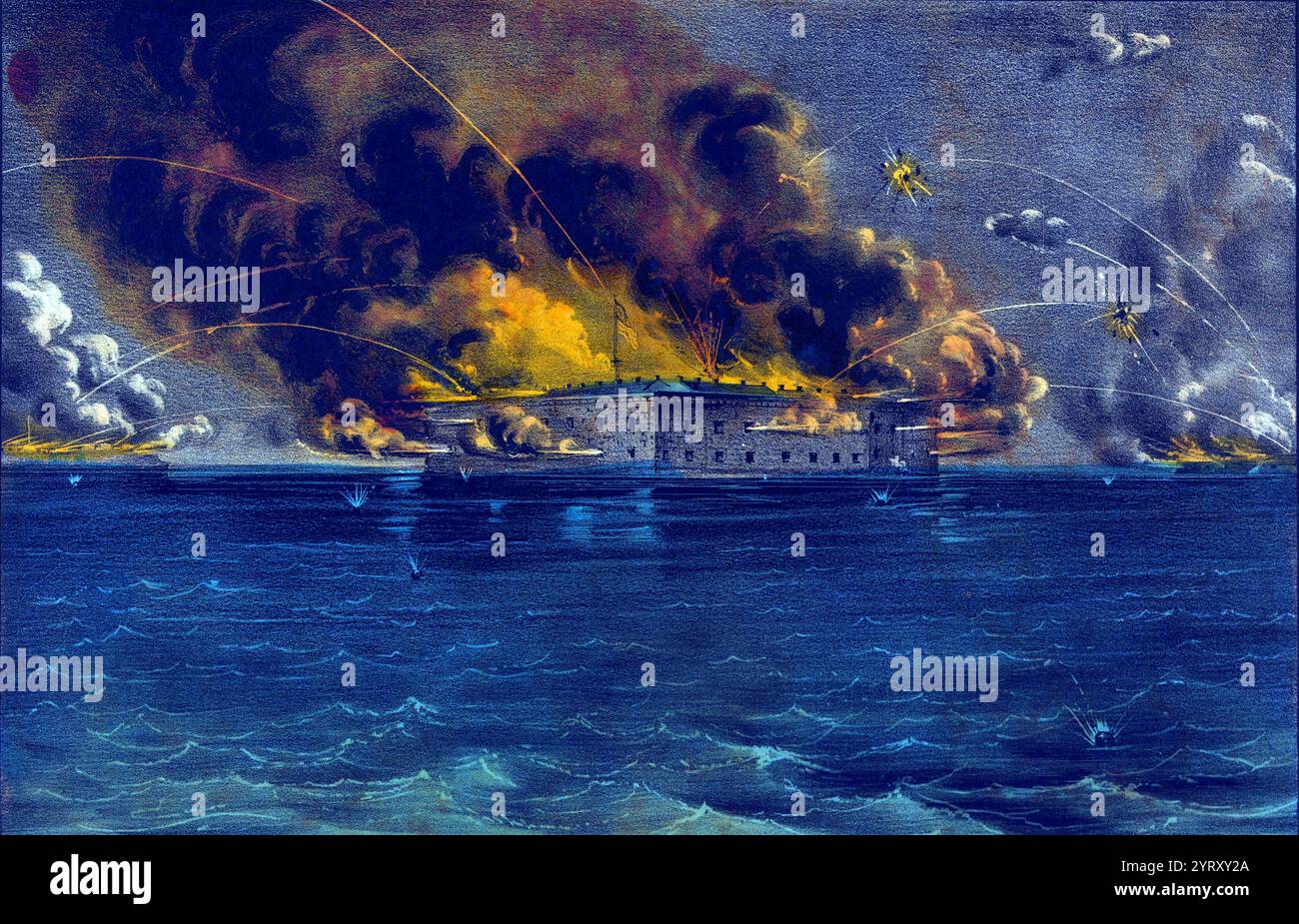 Attack against Fort Sumter the first battle of the American Civil war ...