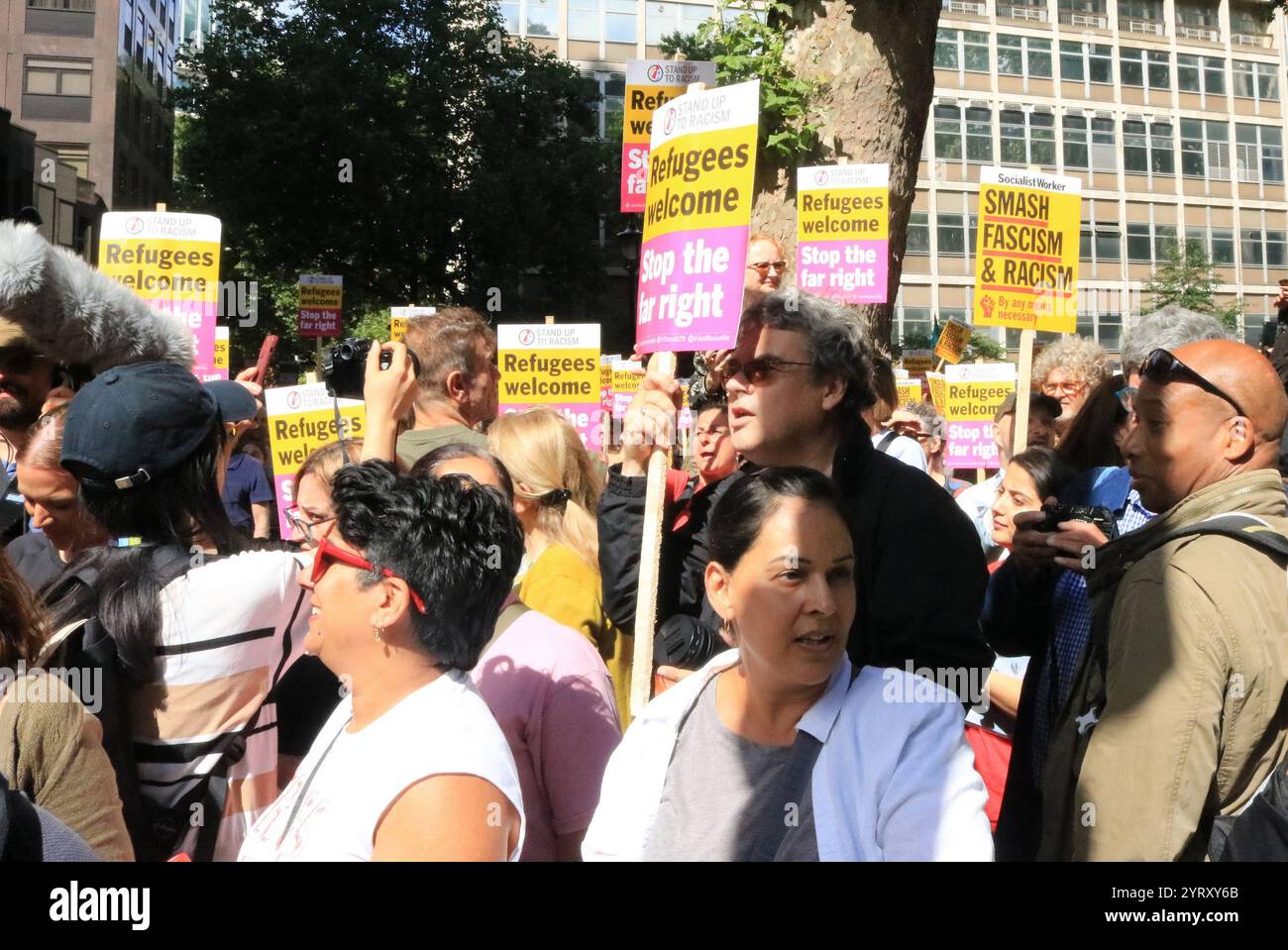 Anti-Racist, Anti-Fascist protest, Victoria Street, London, August 2024 ...