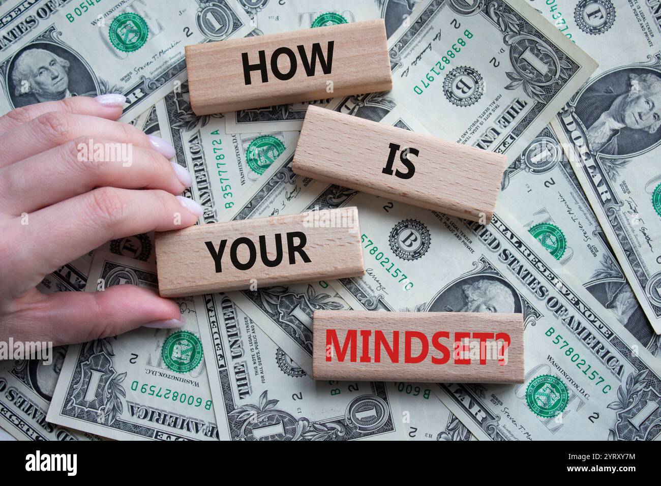 Mindset symbol. Wooden blocks with words How is your Mindset. Beautiful ...