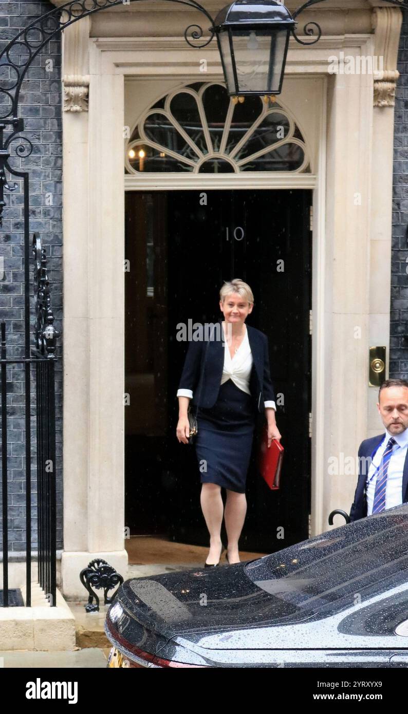 Yvette Cooper (Home Secretary), at Downing Street, London, to take up ...