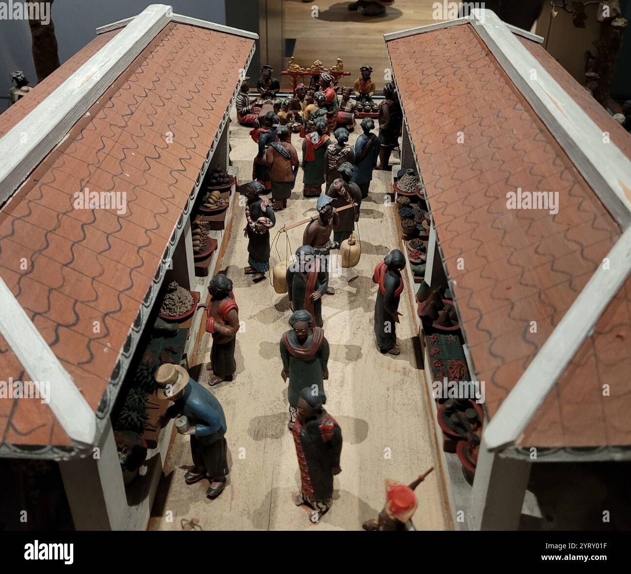 Model of a Javanese (Indonesian), Dutch colonial period, marketplace ...