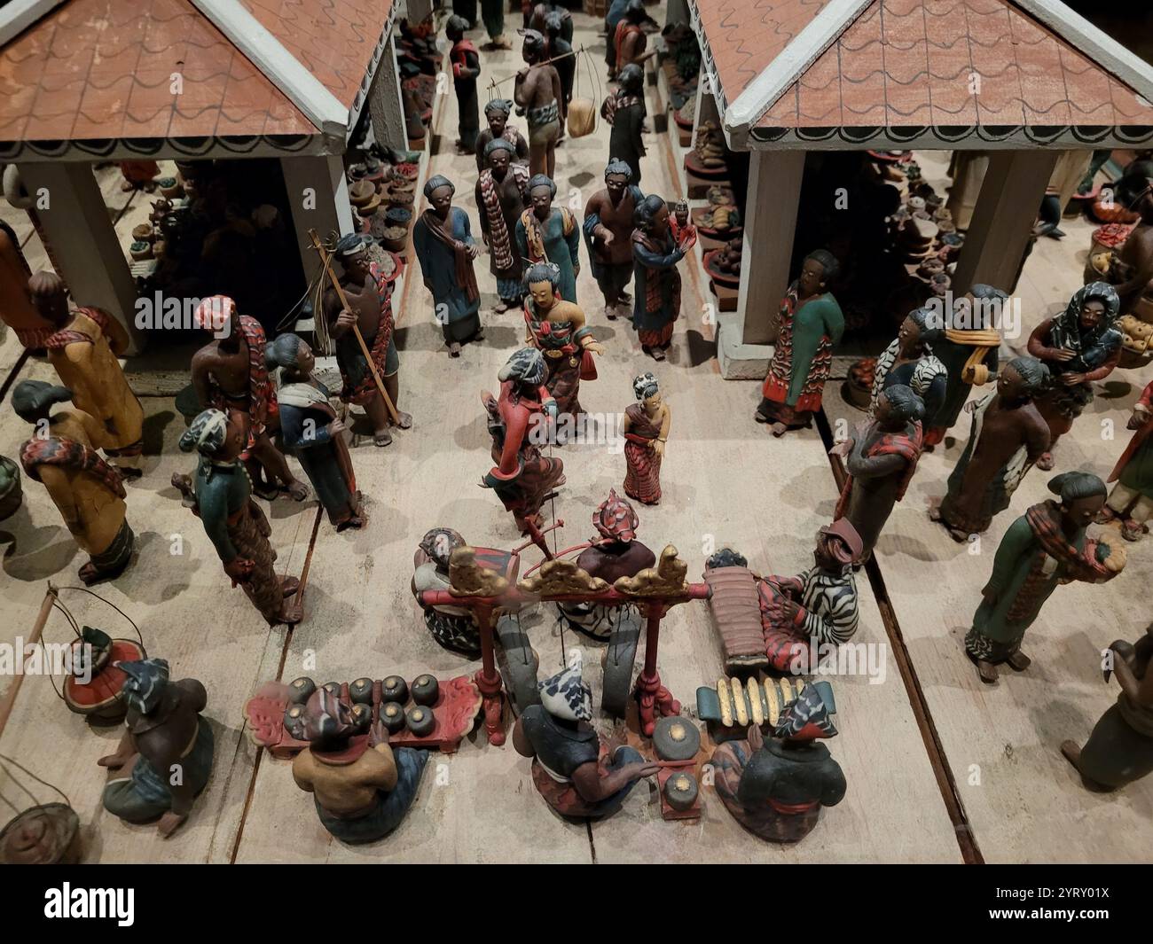 Model of a Javanese (Indonesian), Dutch colonial period, marketplace ...