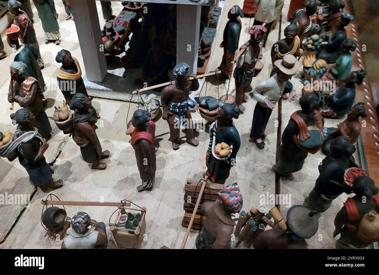 Model of a Javanese (Indonesian), Dutch colonial period, marketplace ...